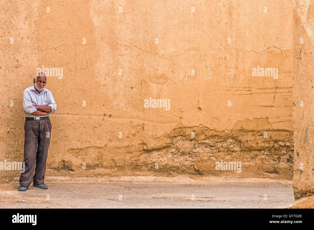 The caretaker of the Aghazadeh Mansion and windcatcher in Abarkuh, Iran ...