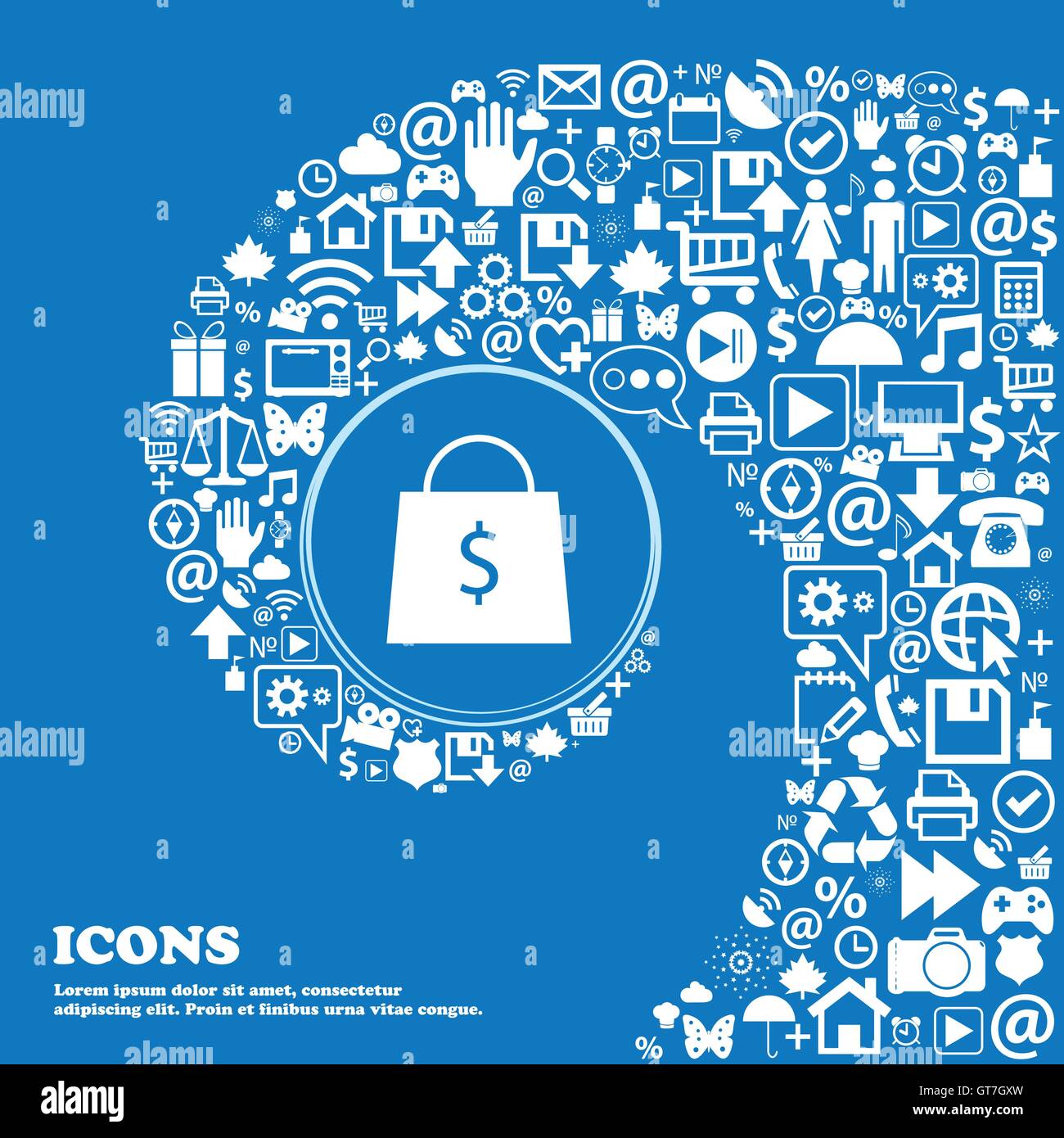 Large white paper bag Stock Vector Images - Alamy