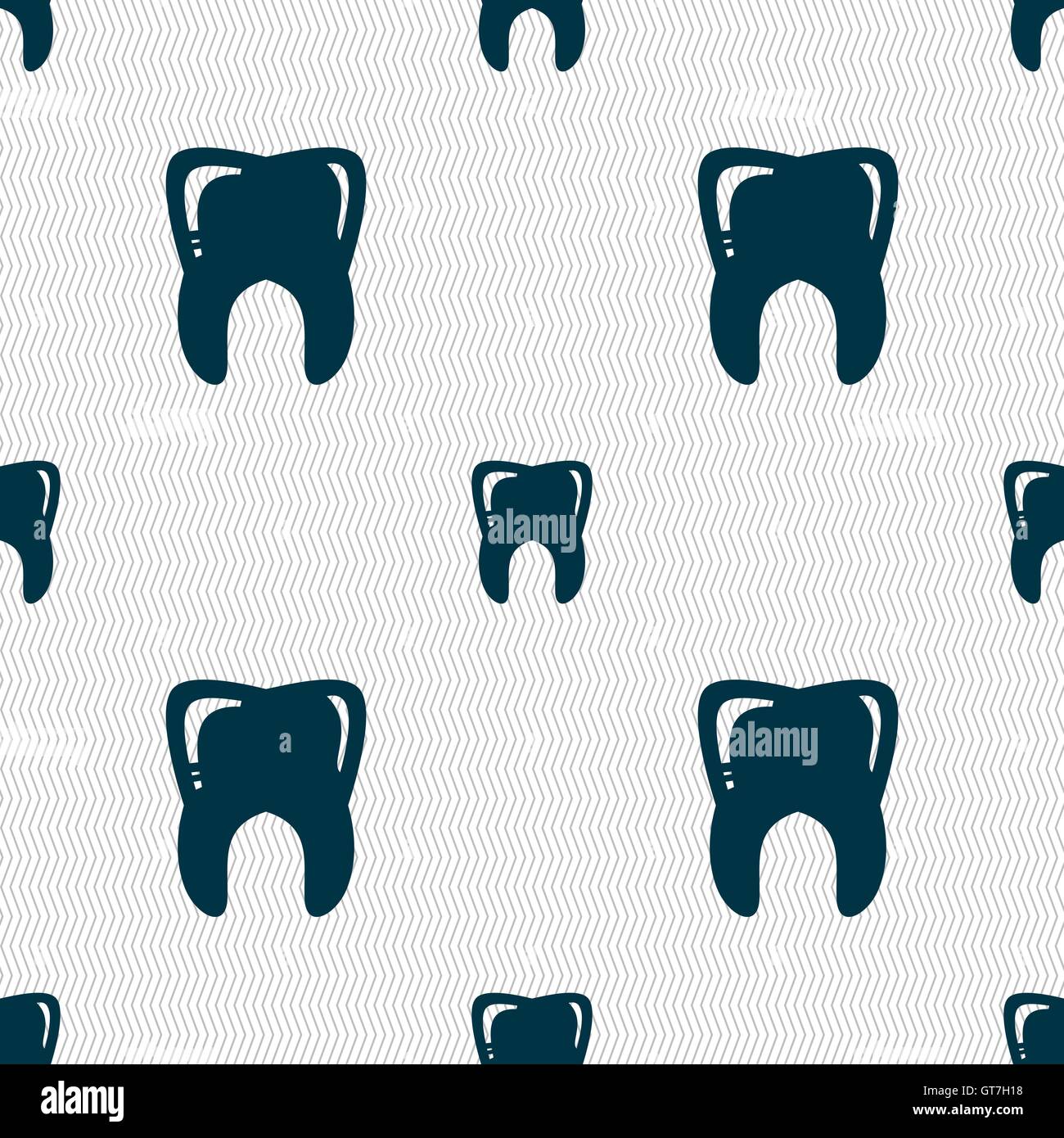 Tooth sign. Seamless pattern with geometric texture. Vector Stock ...