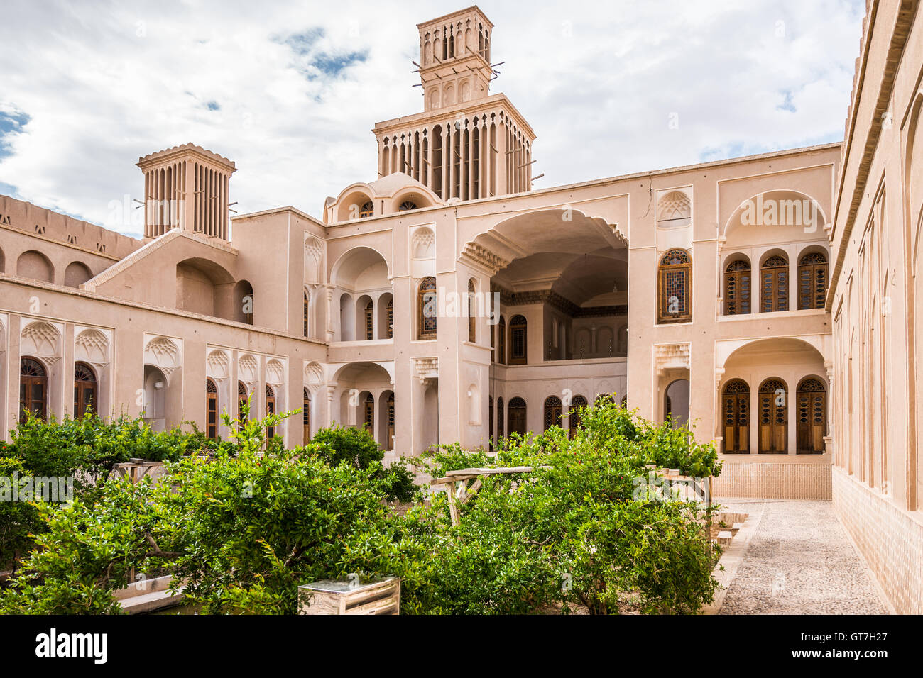 A windcatcher is a traditional Persian architectural element to create ...