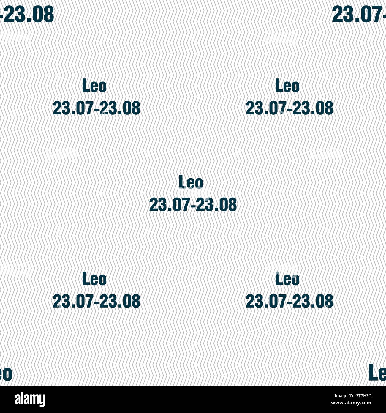 Leo zodiac sign. Seamless pattern with geometric texture. Vector Stock ...