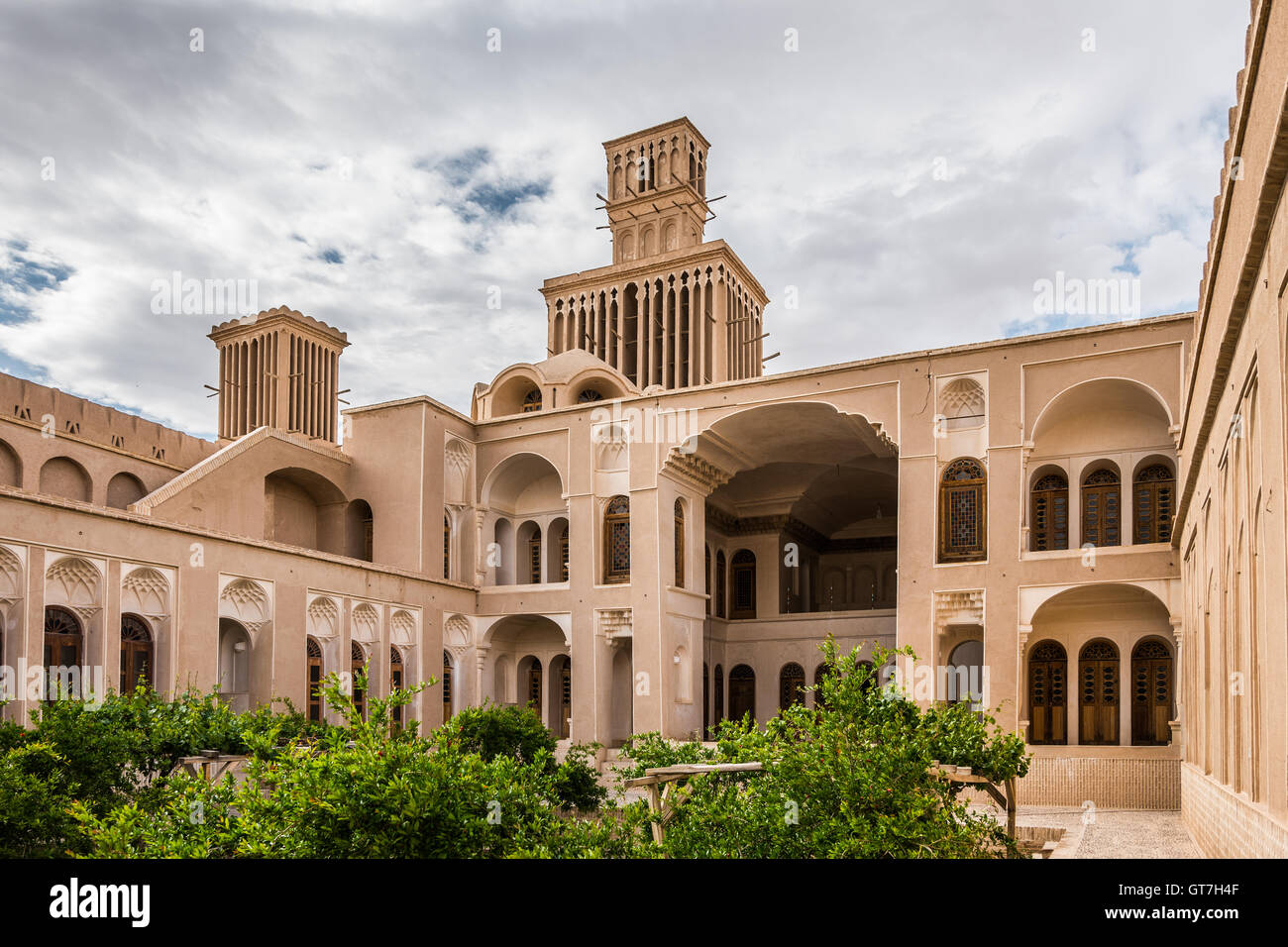 A windcatcher is a traditional Persian architectural element to create ...