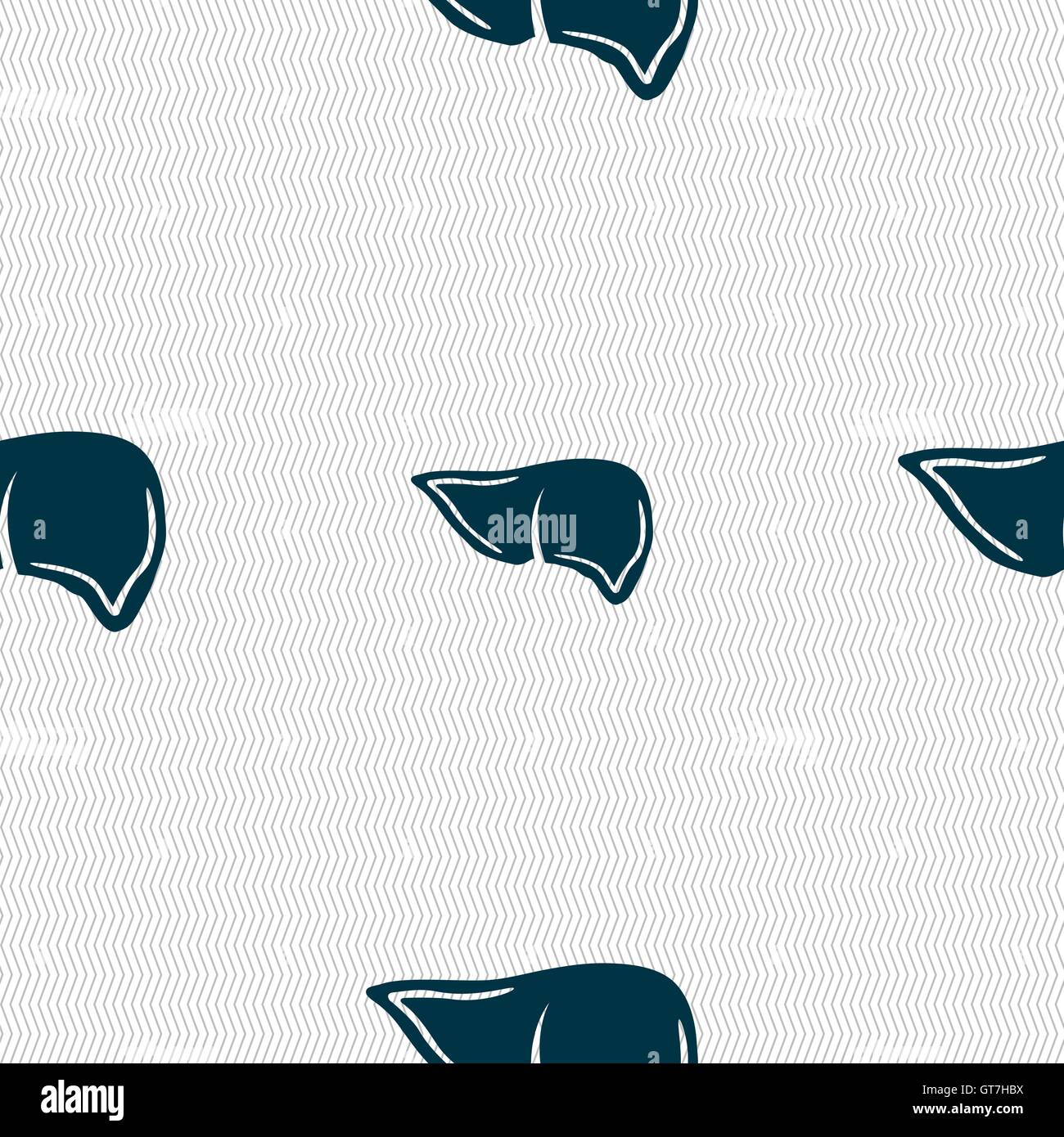 Liver sign. Seamless pattern with geometric texture. Vector Stock ...