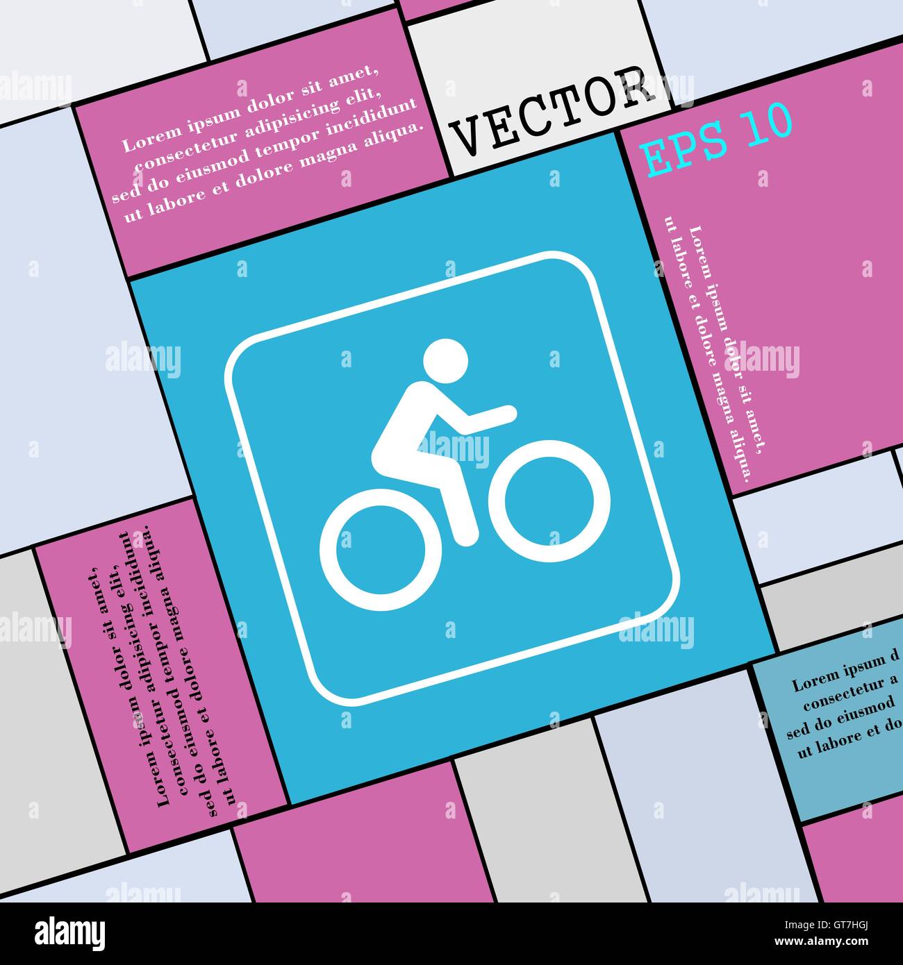 Cyclist icon sign. Modern flat style for your design. Vector Stock ...