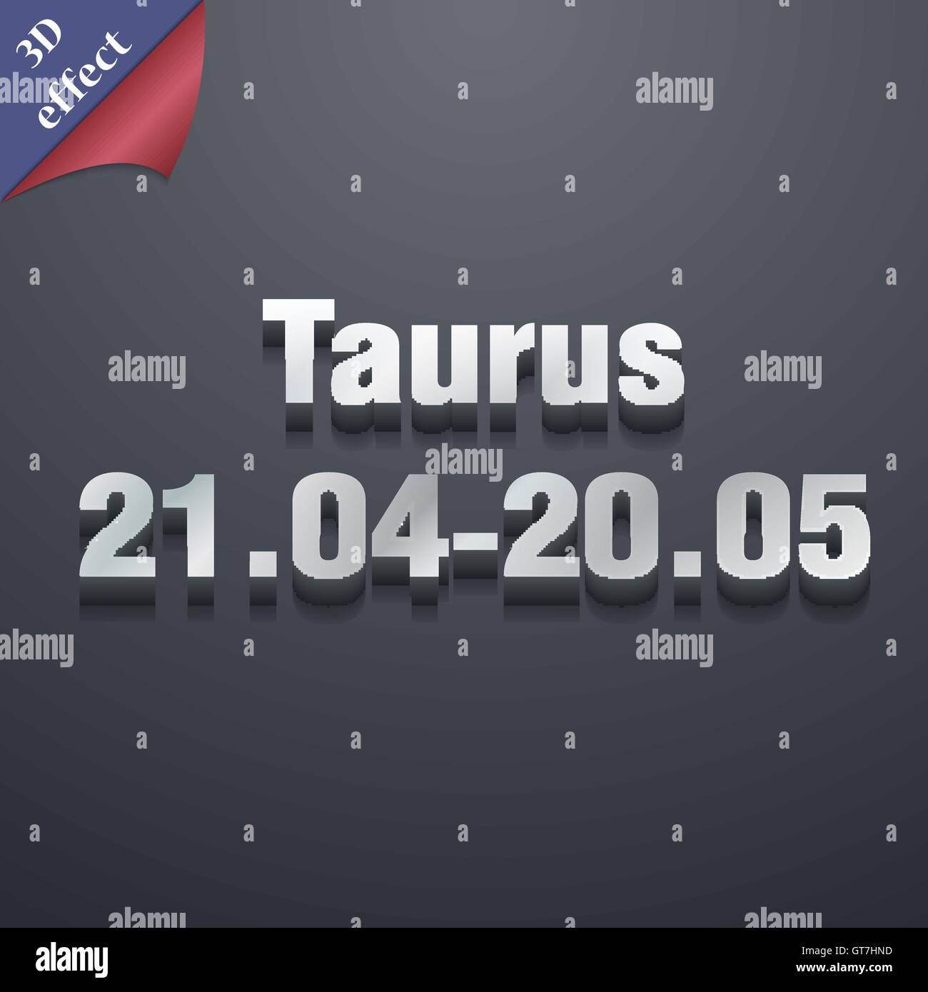 Taurus icon symbol. 3D style. Trendy, modern design with space for your ...