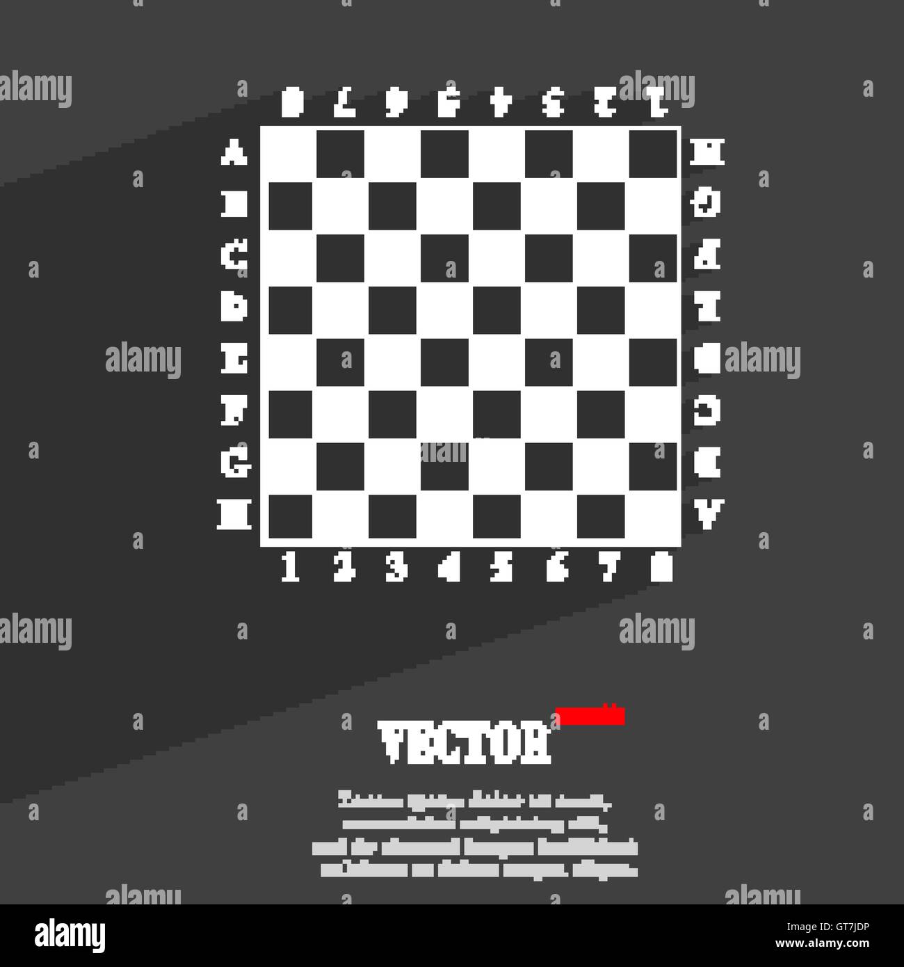 Modern Chess board symbol Flat modern web design with long shadow and ...