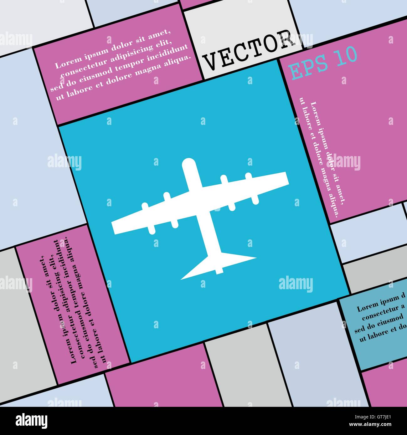 Plane icon sign. Modern flat style for your design. Vector Stock Vector ...