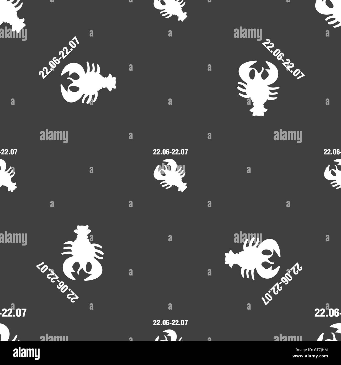 Symbol cancer zodiac sign vector Black and White Stock Photos & Images ...