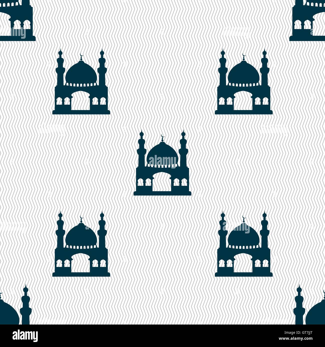 Turkish architecture, mosque sign. Seamless pattern with geometric ...