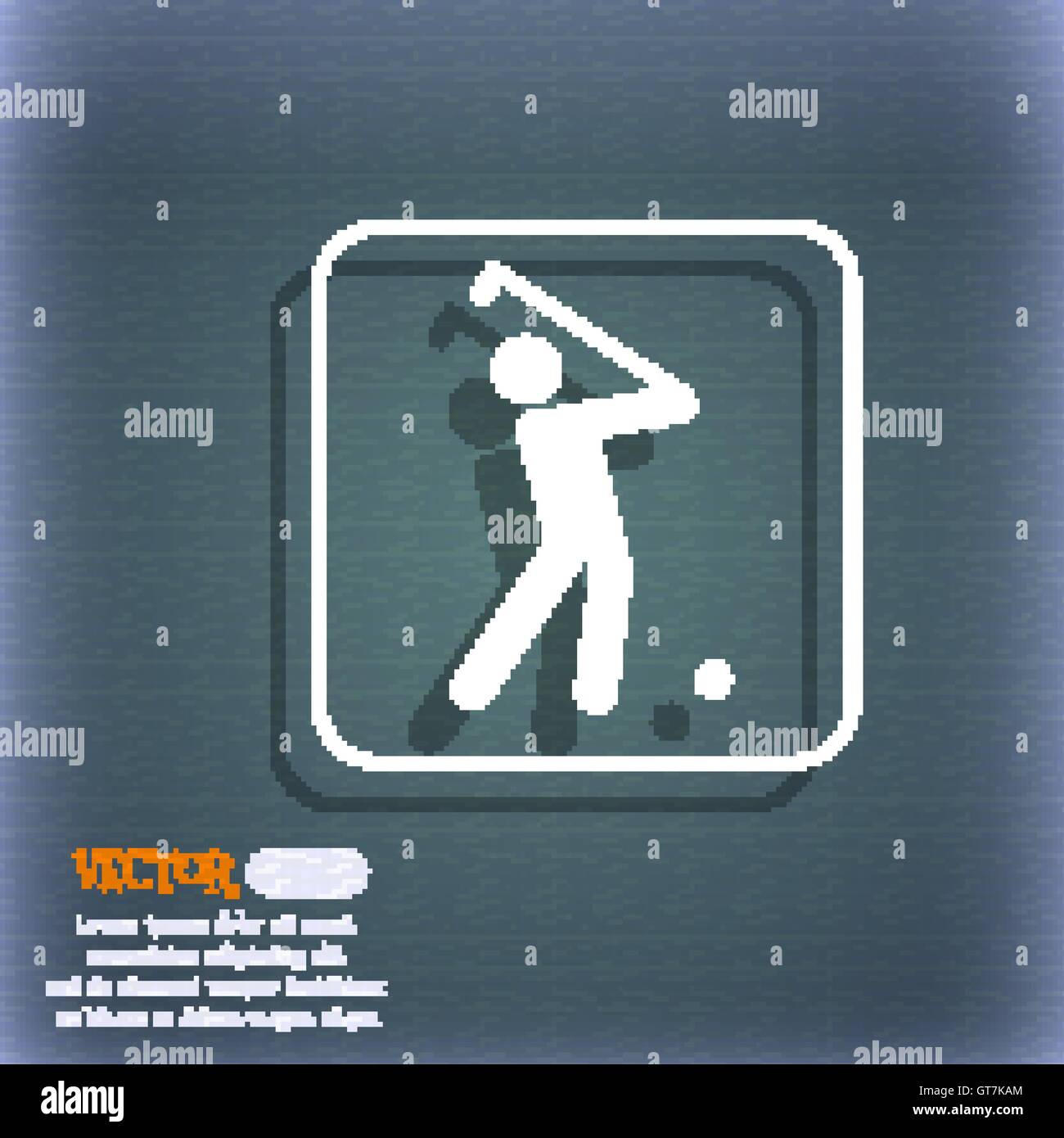 Blue golf ball at hole Stock Vector Images - Alamy
