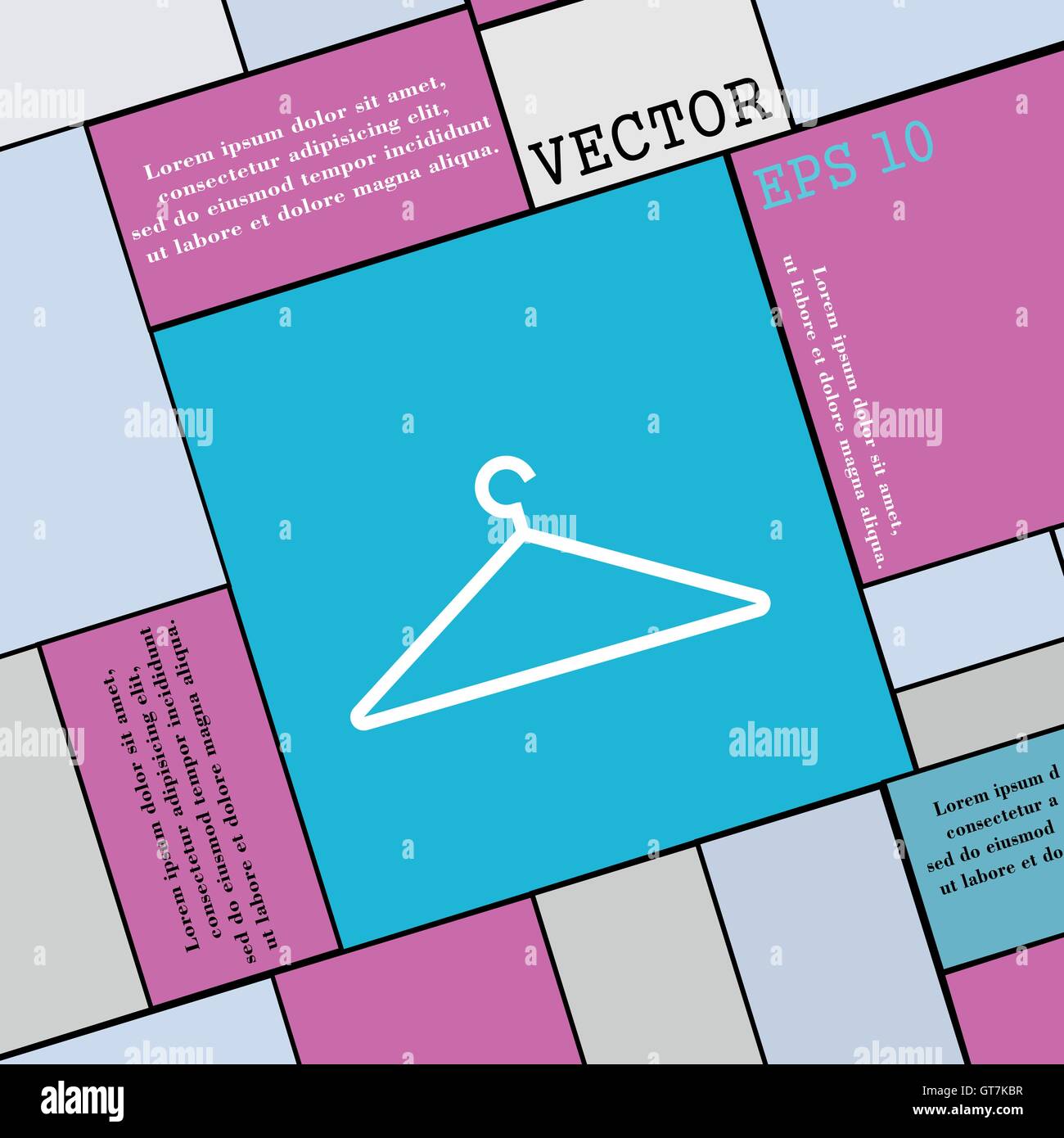 Clothes Hanger icon sign. Modern flat style for your design. Vector ...