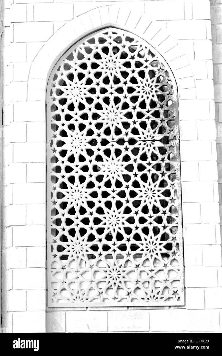 in oman the old ornate window for the mosque Stock Photo - Alamy