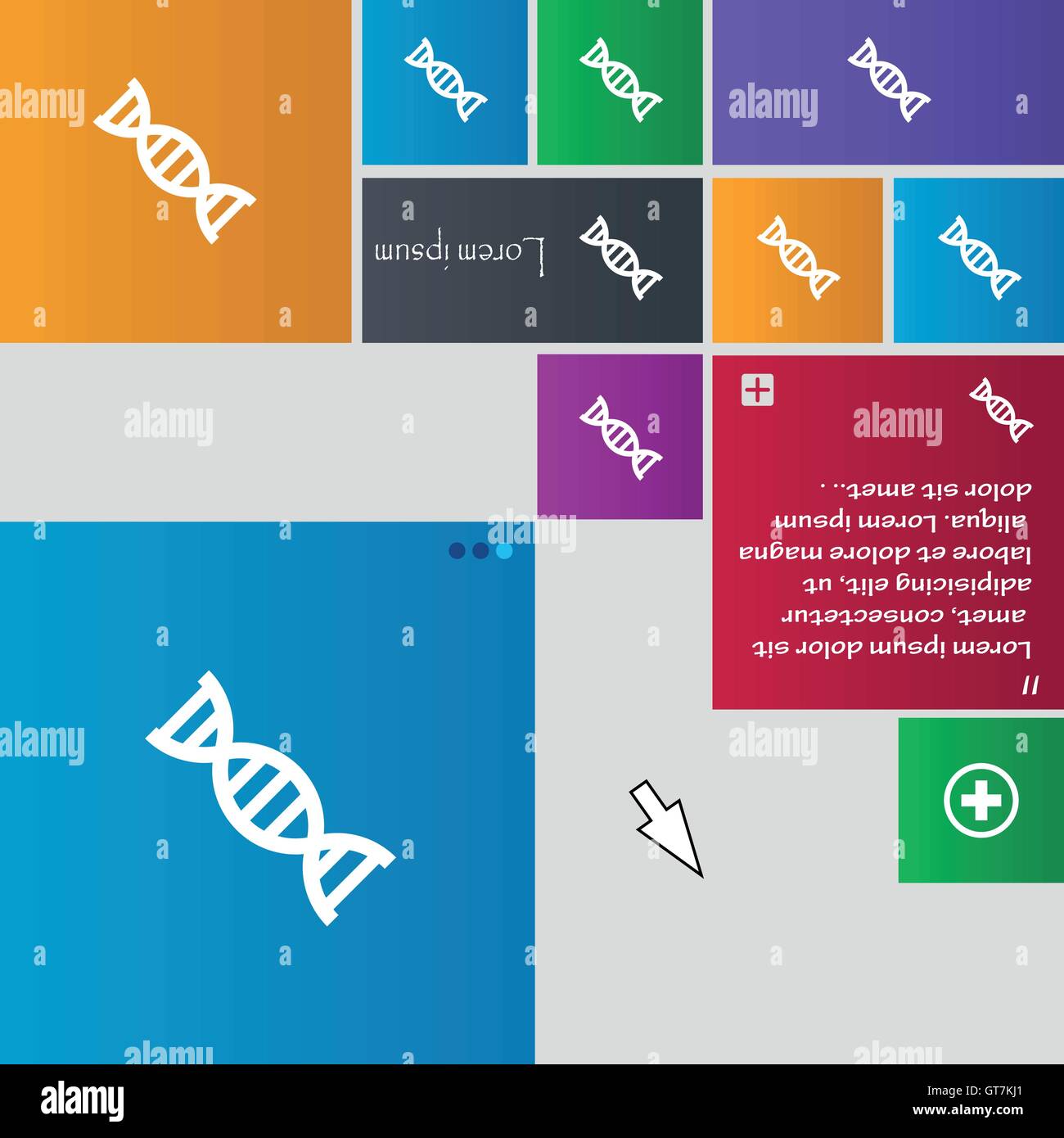 DNA icon sign. buttons. Modern interface website buttons with cursor pointer. Vector Stock ...