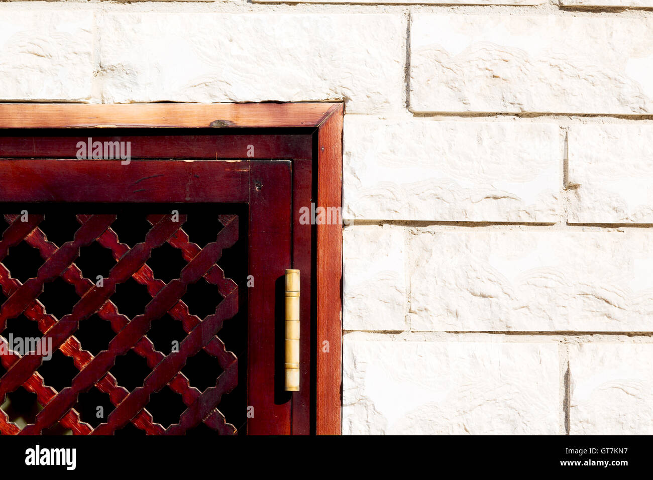 in oman the old ornate window for the mosque Stock Photo - Alamy