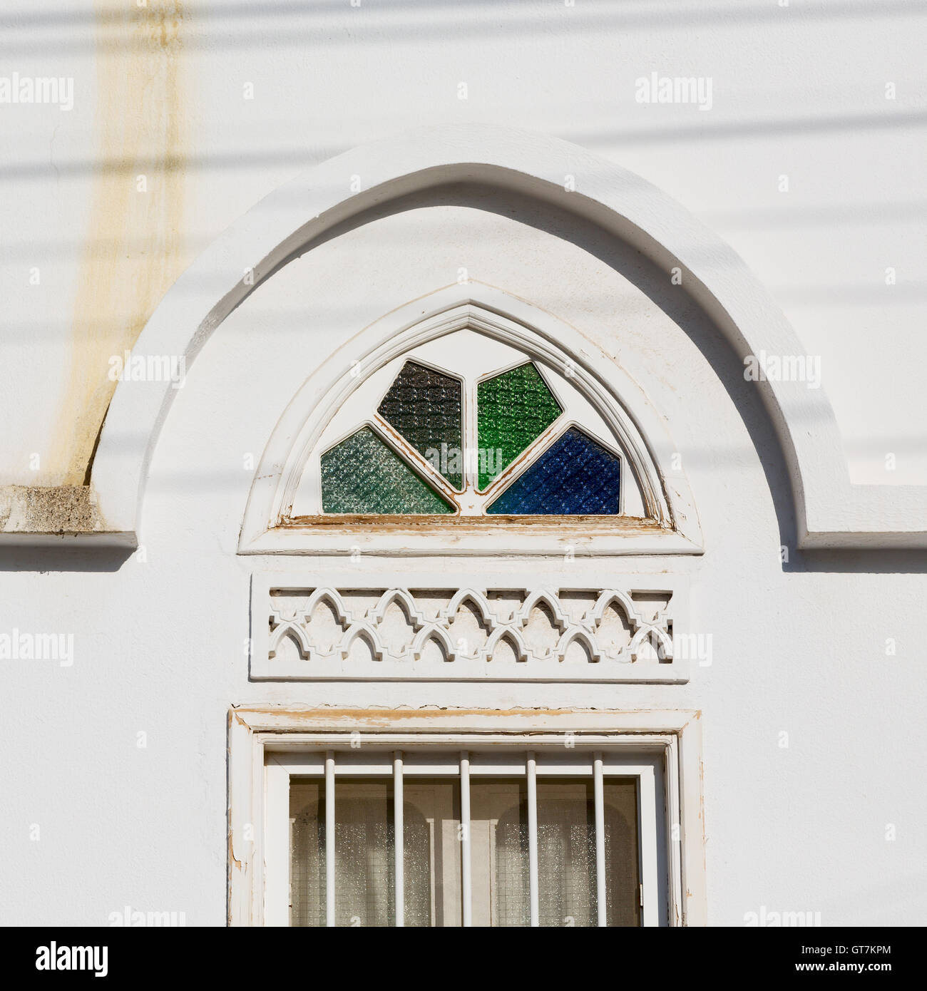 in oman the old ornate window for the mosque Stock Photo - Alamy