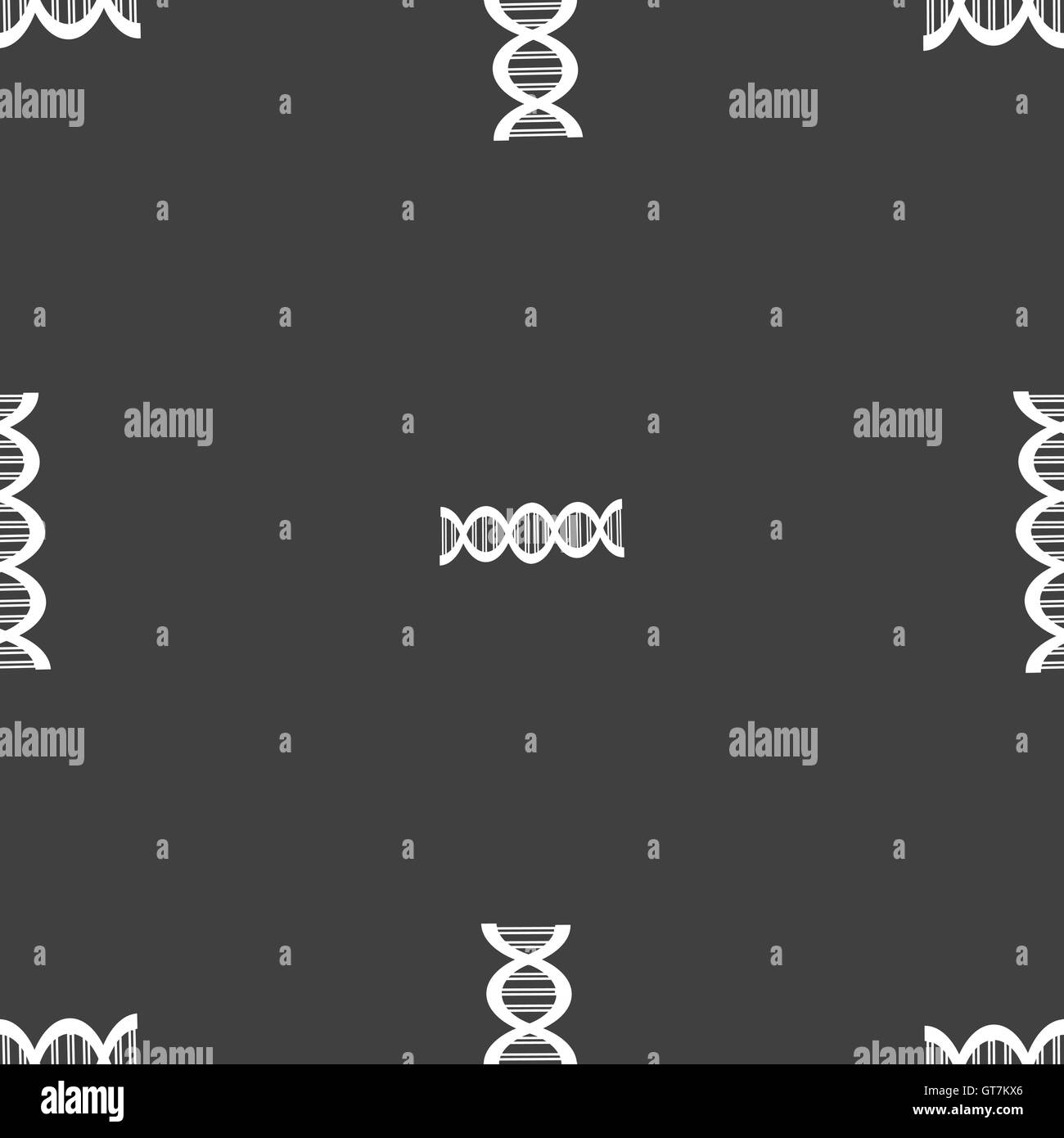 DNA sign. Seamless pattern on a gray background. Vector Stock Vector ...
