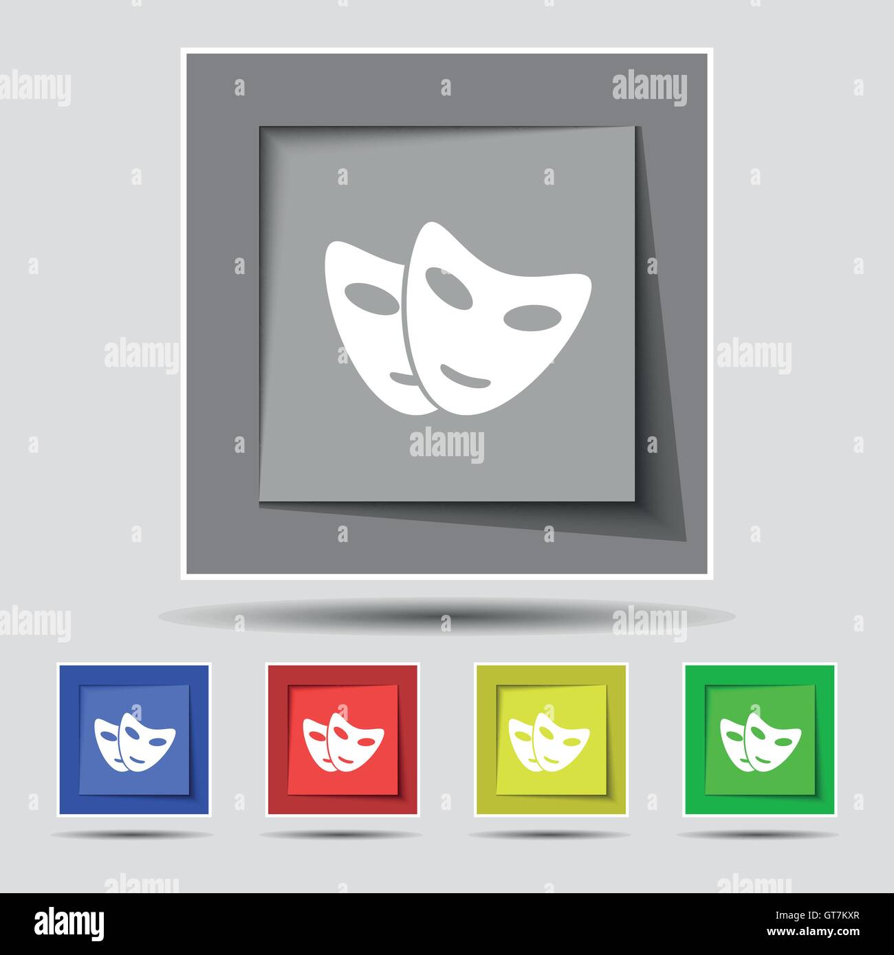 Theatre mask logo Stock Vector Images - Alamy
