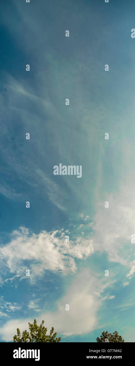 Panoramic View of Blue Sky and Clouds Stock Photo - Alamy