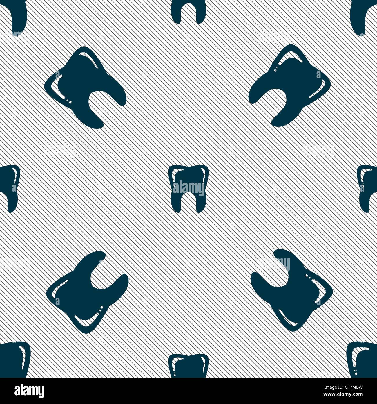 Tooth sign. Seamless pattern with geometric texture. Vector Stock ...