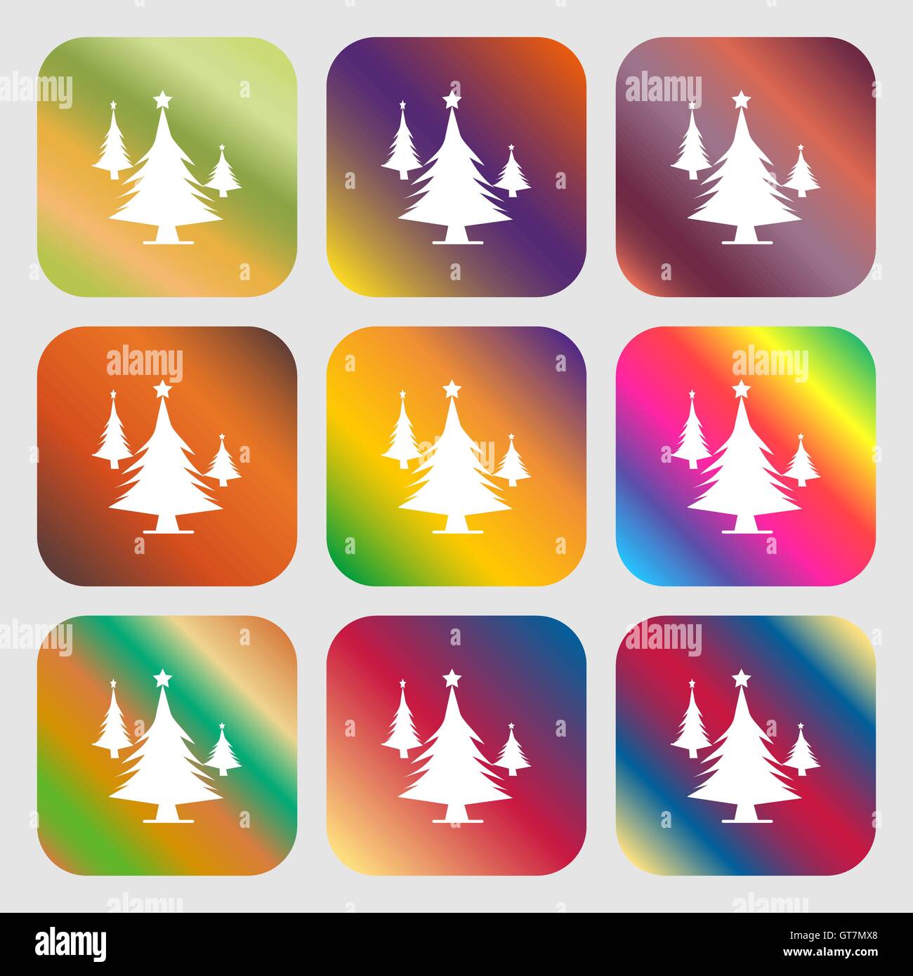 Forest evergreen tree Stock Vector Images - Alamy