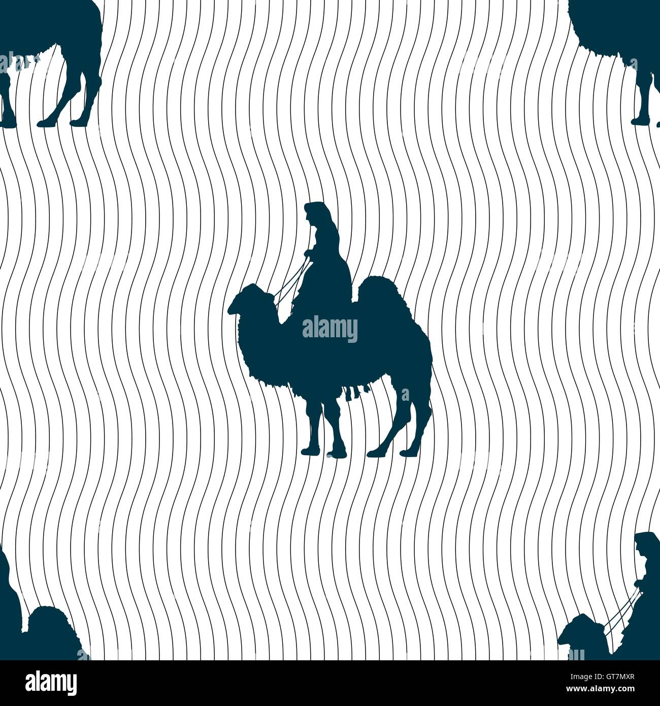 Camel sign. Seamless pattern with geometric texture. Vector Stock ...