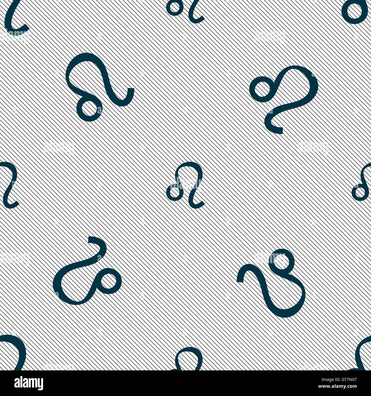 Leo zodiac sign. Seamless pattern with geometric texture. Vector Stock ...