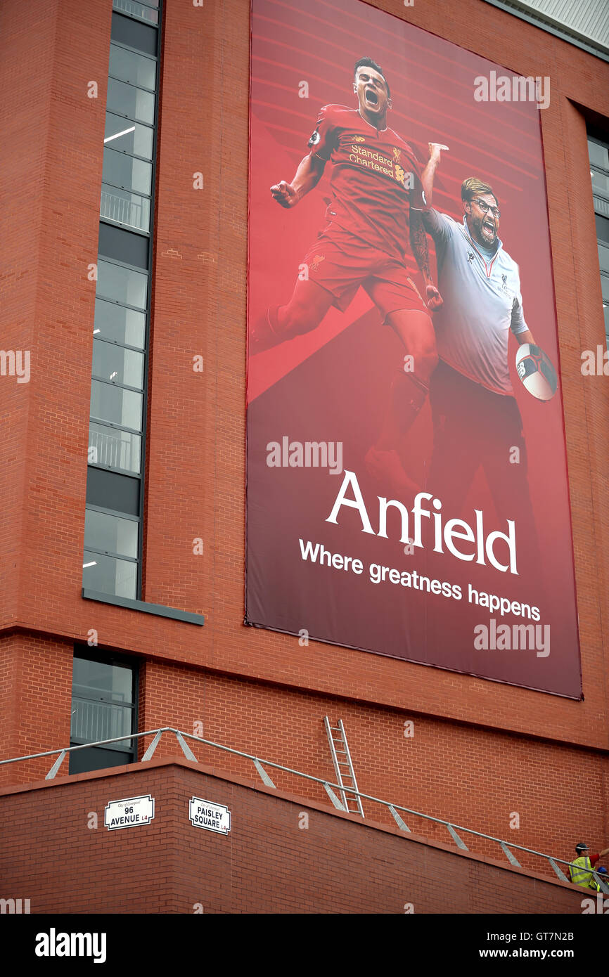 A general view outside of anfield stadium hi-res stock photography and ...