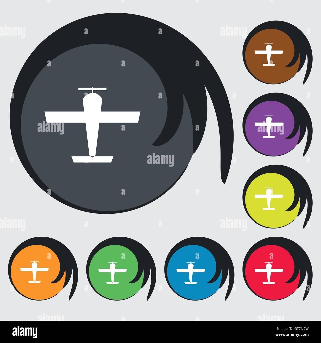 Plane icon symbols on Stock Vector Images - Alamy