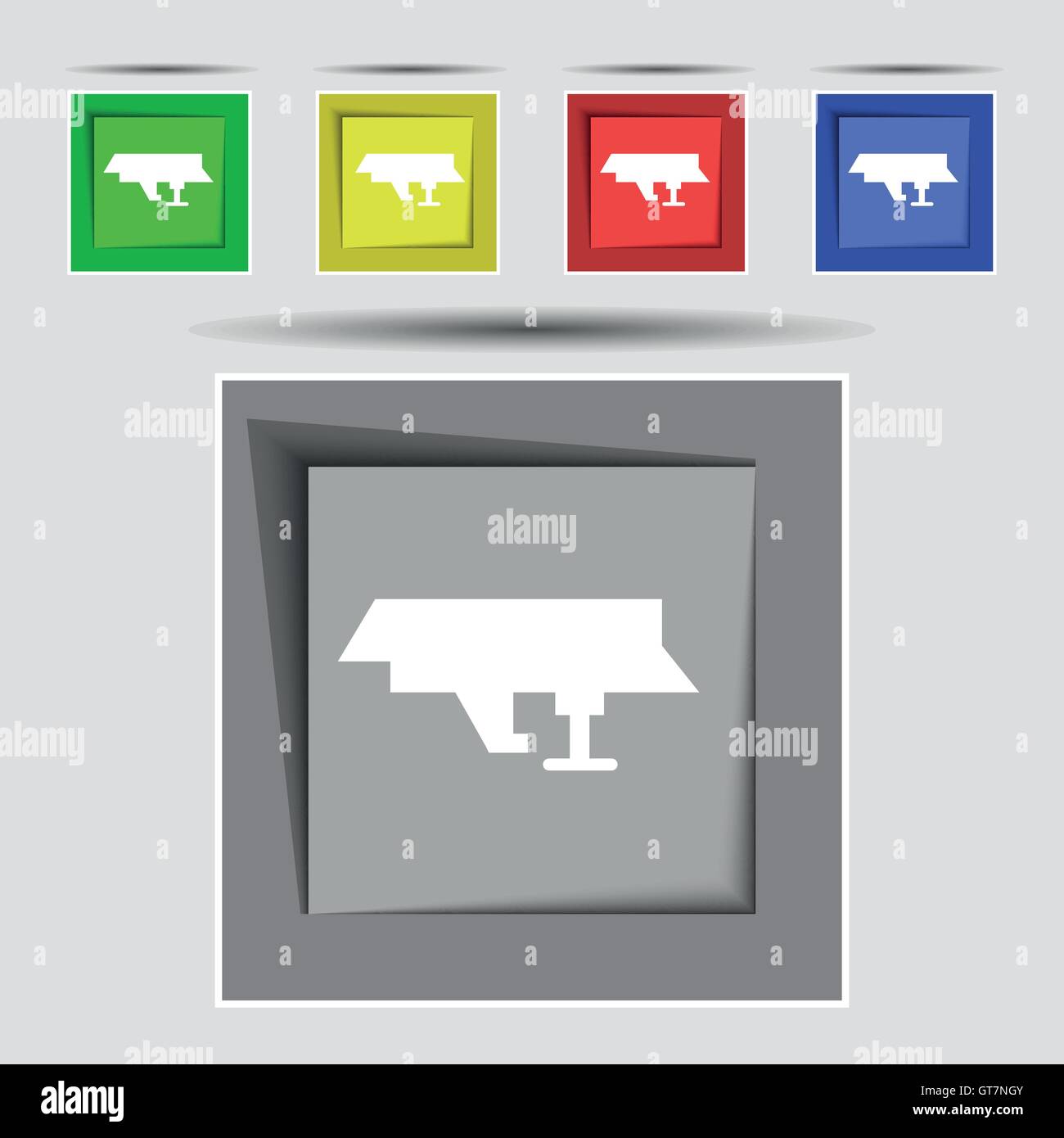 Ships, boats, cargo icon sign on original five colored buttons. Vector ...