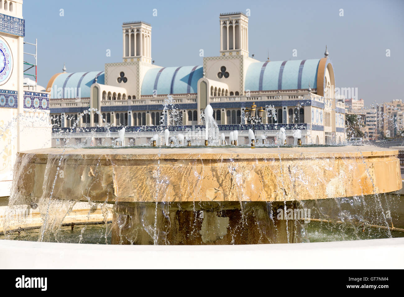 Fountain at The Central Souk, Sharjah, UAE Stock Photo - Alamy