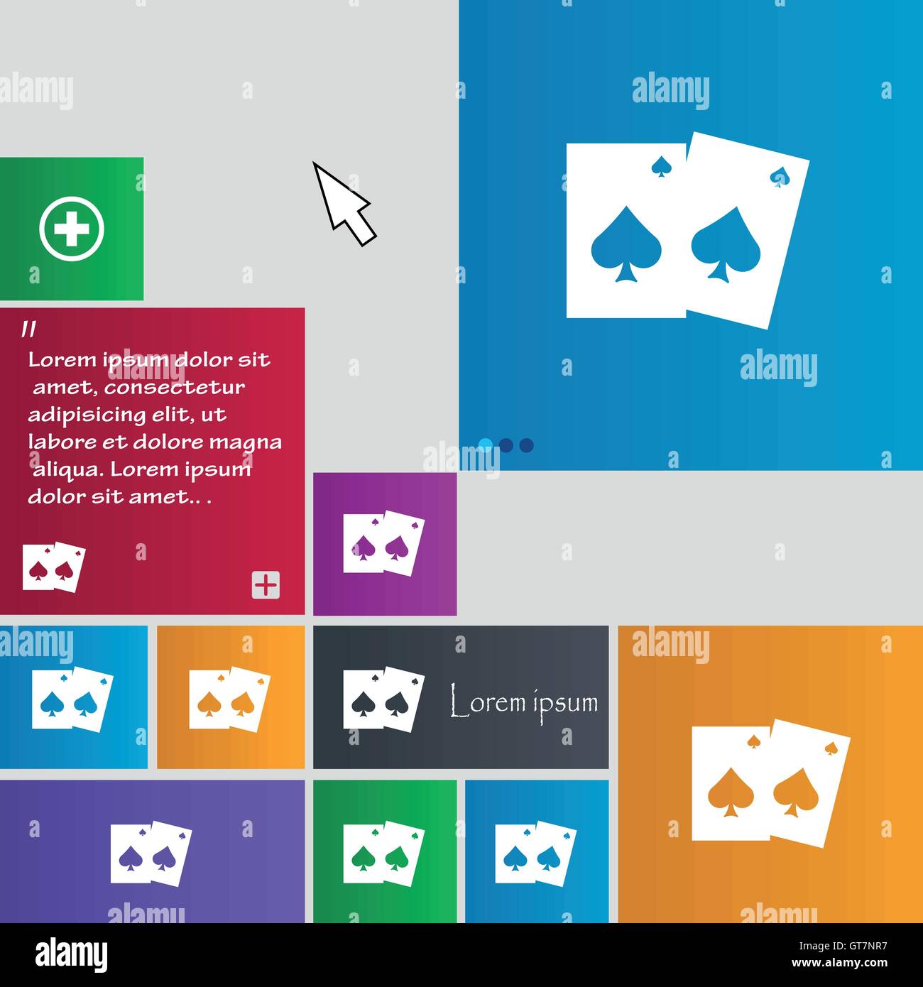 game cards icon sign. buttons. Modern interface website buttons with ...