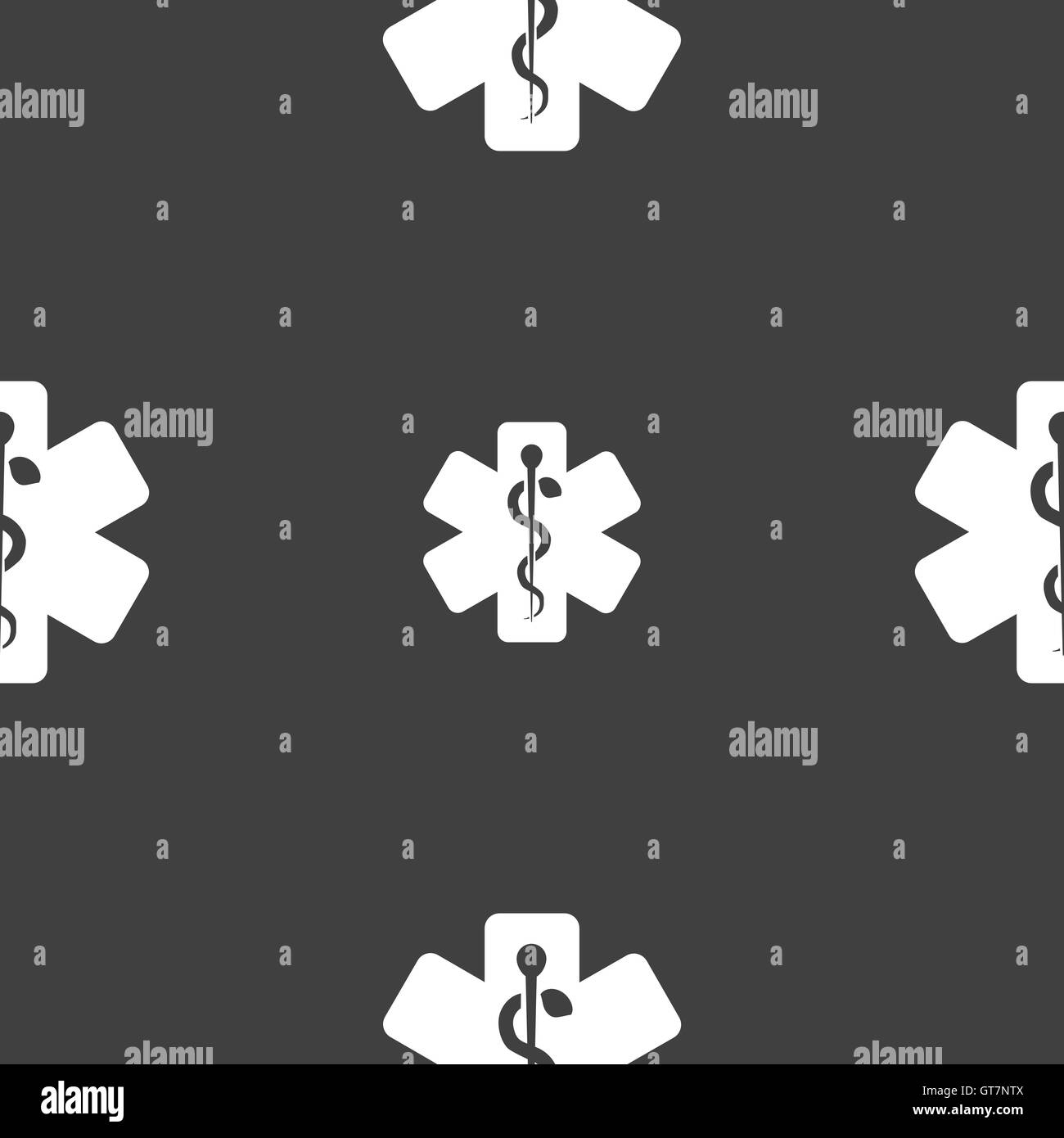 Medicine sign. Seamless pattern on a gray background. Vector Stock ...