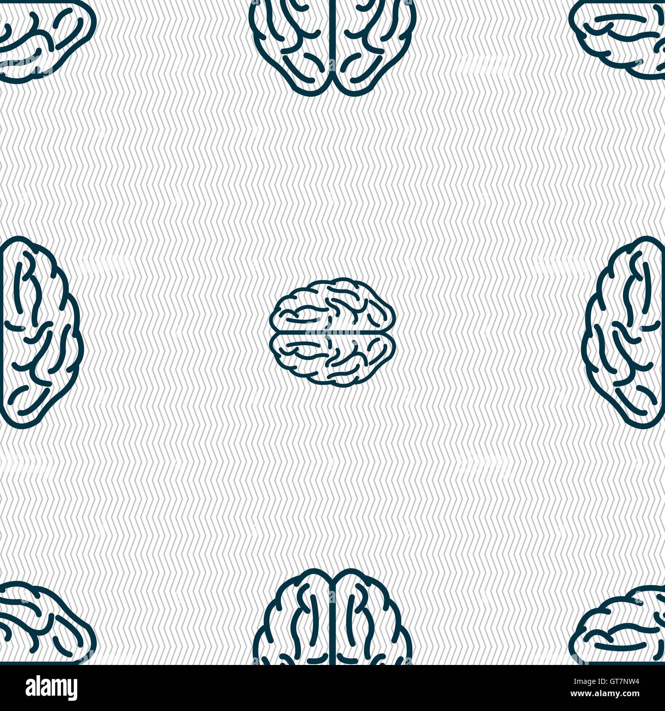 Brain sign. Seamless pattern with geometric texture. Vector Stock ...