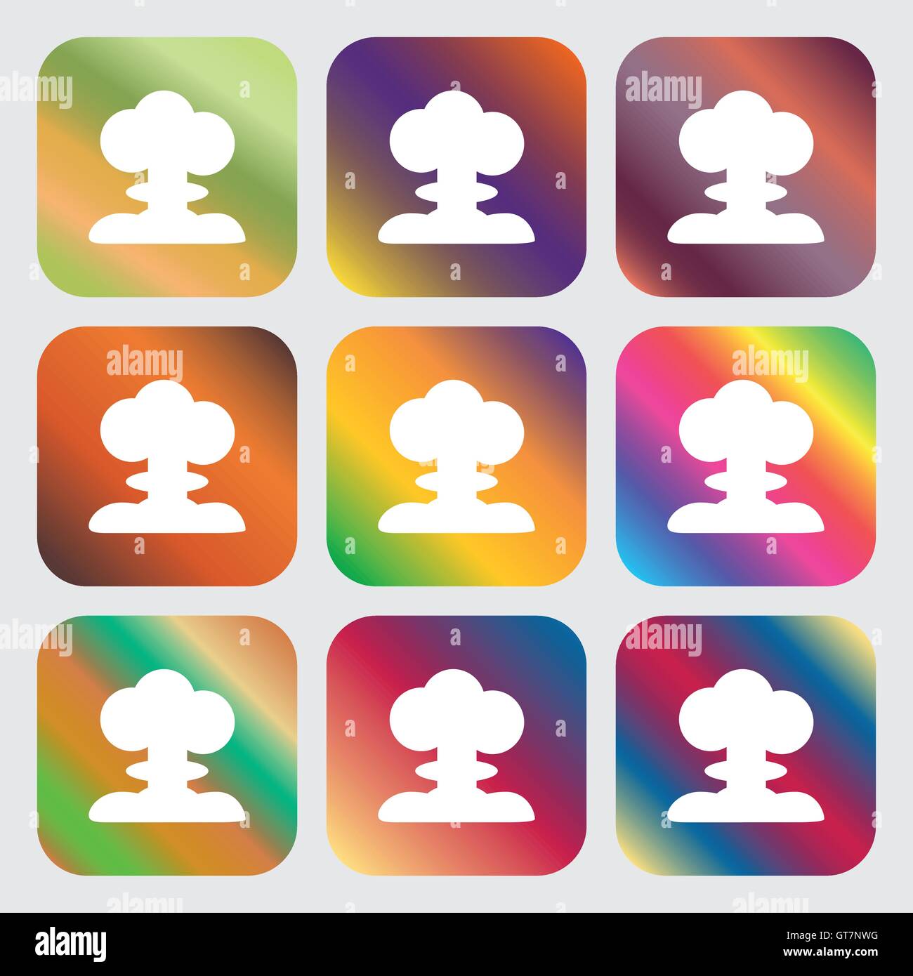 Nuclear explosion icon simple Stock Vector Images - Alamy