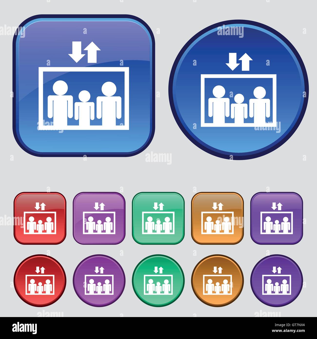 Vintage elevator buttons Stock Vector Images - Alamy