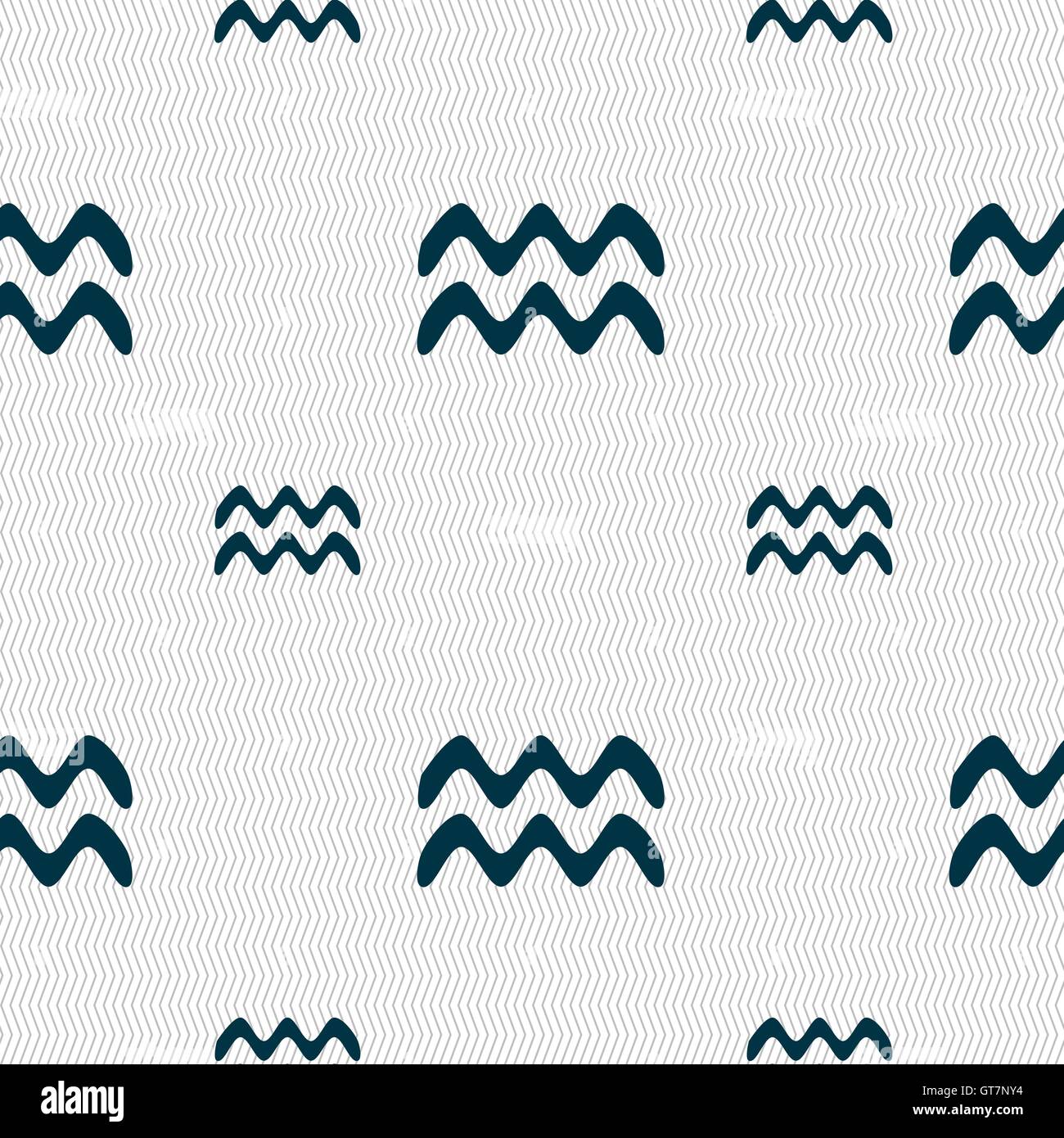 Aquarius sign. Seamless pattern with geometric texture. Vector Stock ...