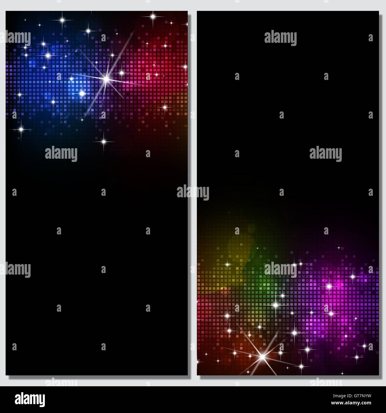 multicolor music disco party backgrounds with lights and blurs Stock ...