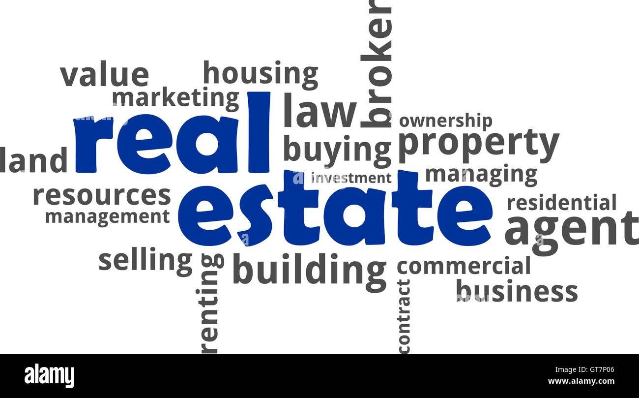 Real estate word cloud Stock Vector Images - Alamy
