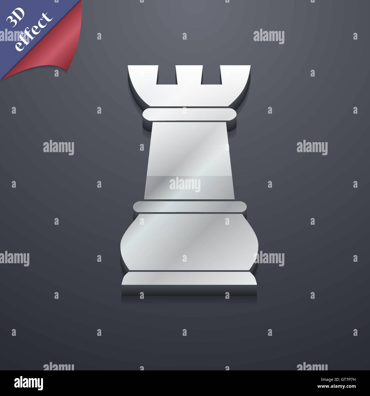Chess rook icon symbol 3d Stock Vector Images - Alamy