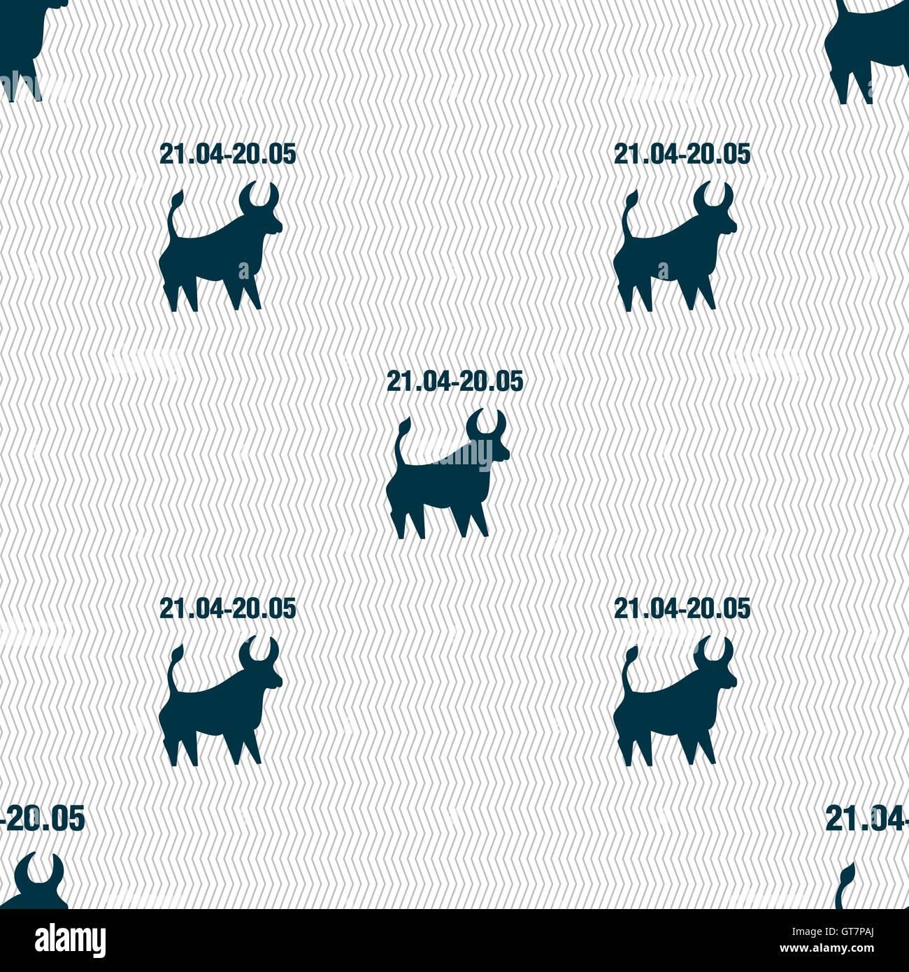 Taurus sign. Seamless pattern with geometric texture. Vector Stock ...