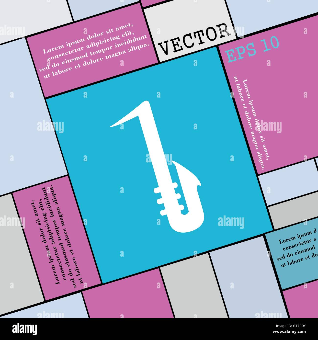 Saxophone icon music instrument vector hi-res stock photography and ...