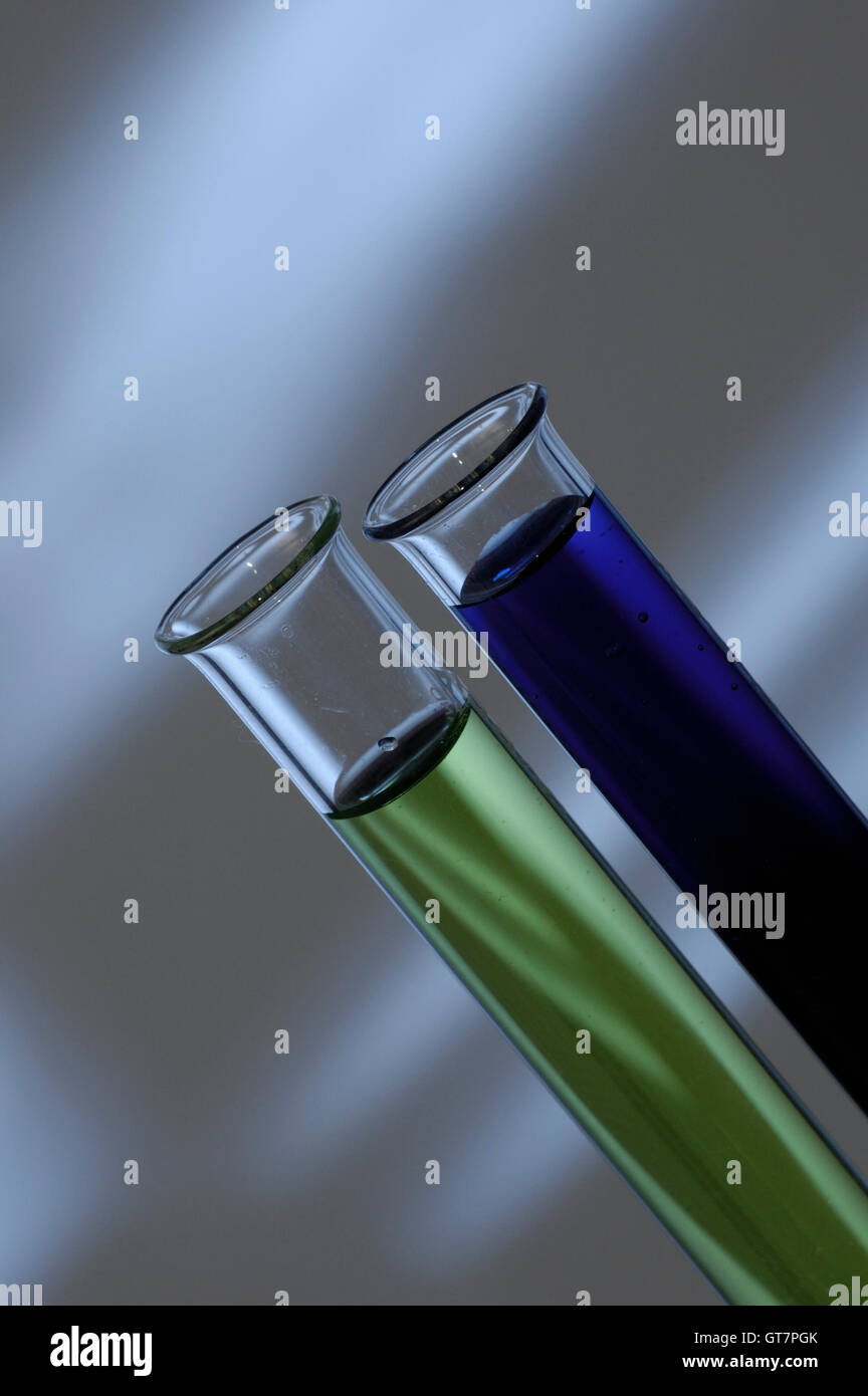 Test Tubes with Colored Chemicals Stock Photo - Alamy