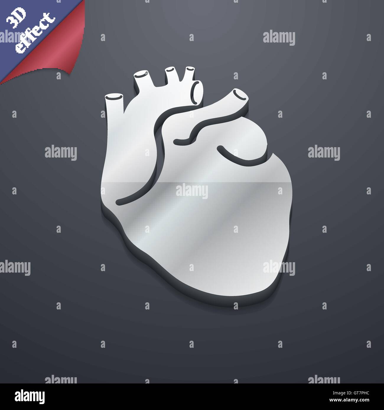 Vector heart 3d style icon hi-res stock photography and images - Alamy
