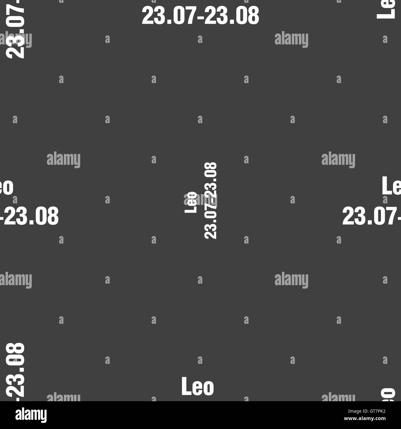 Leo zodiac sign. Seamless pattern on a gray background. Vector Stock ...