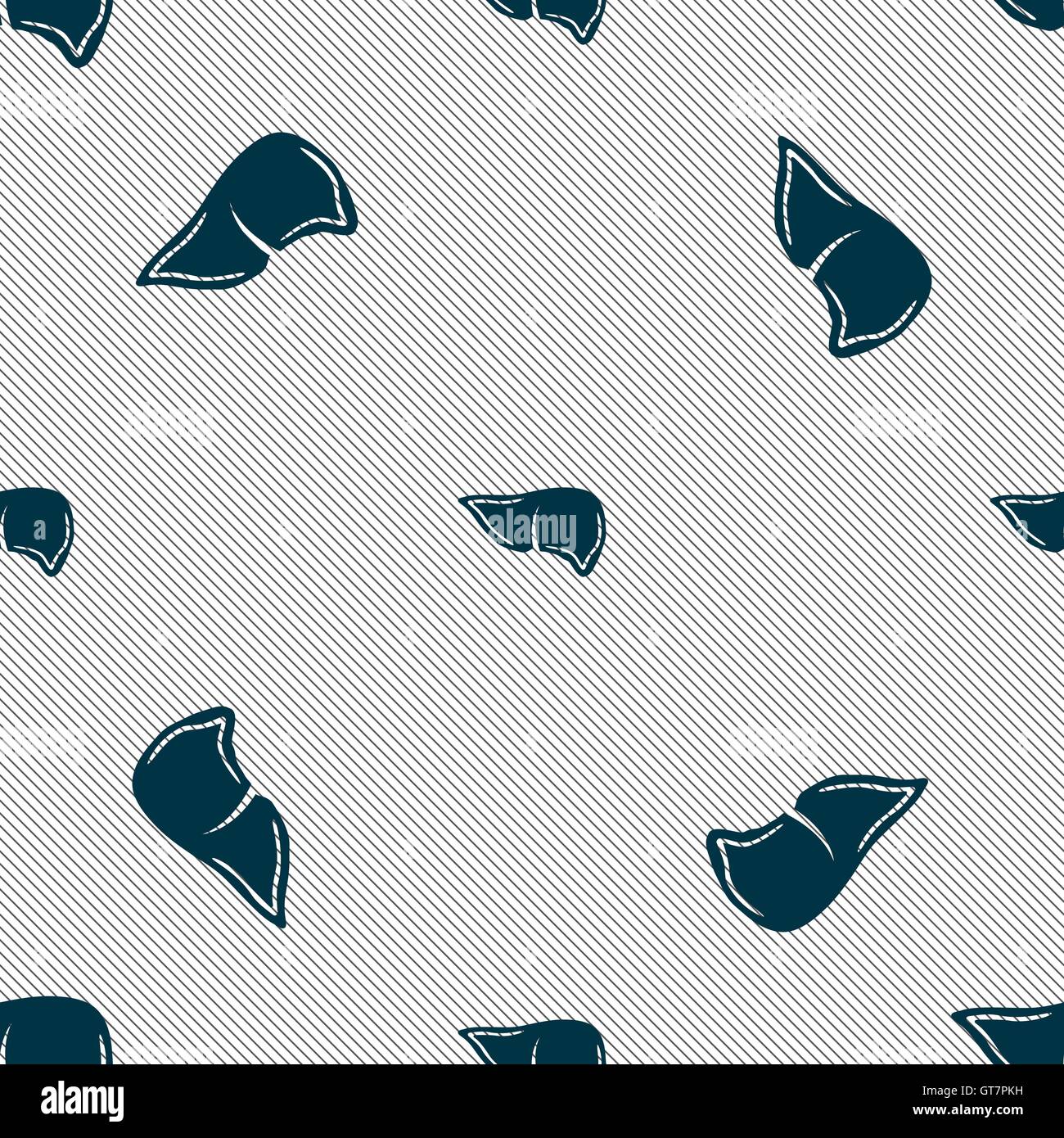 Liver sign. Seamless pattern with geometric texture. Vector Stock ...