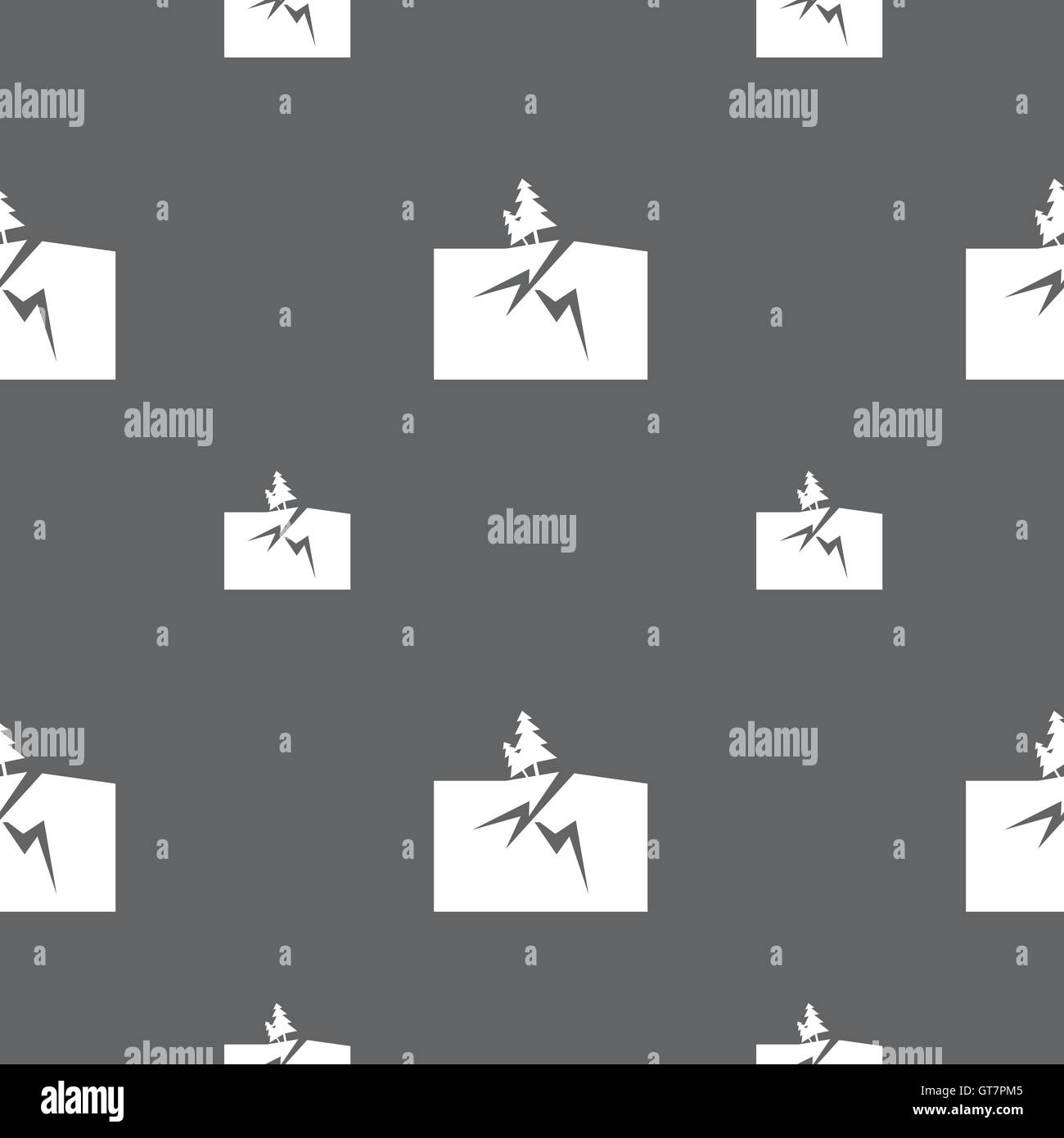 Property insurance icon sign. Seamless pattern on a gray background ...