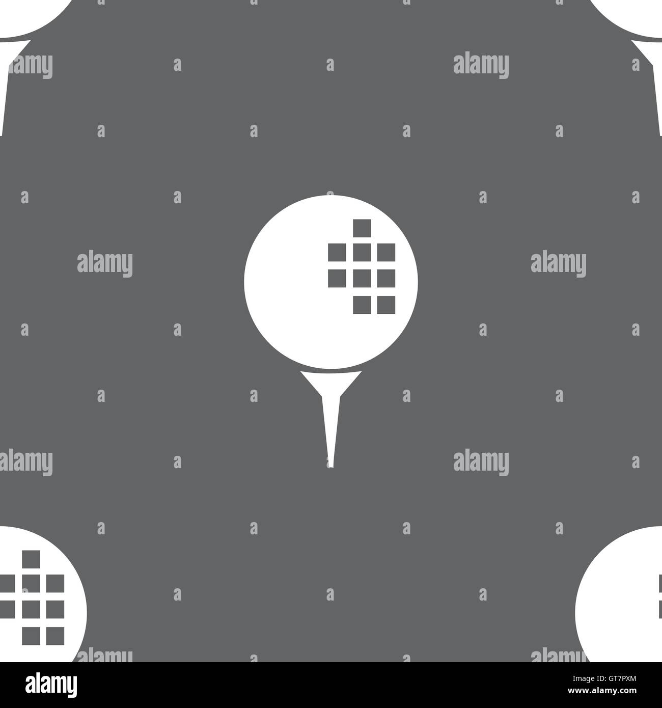Golf icon sign. Seamless pattern on a gray background. Vector Stock ...
