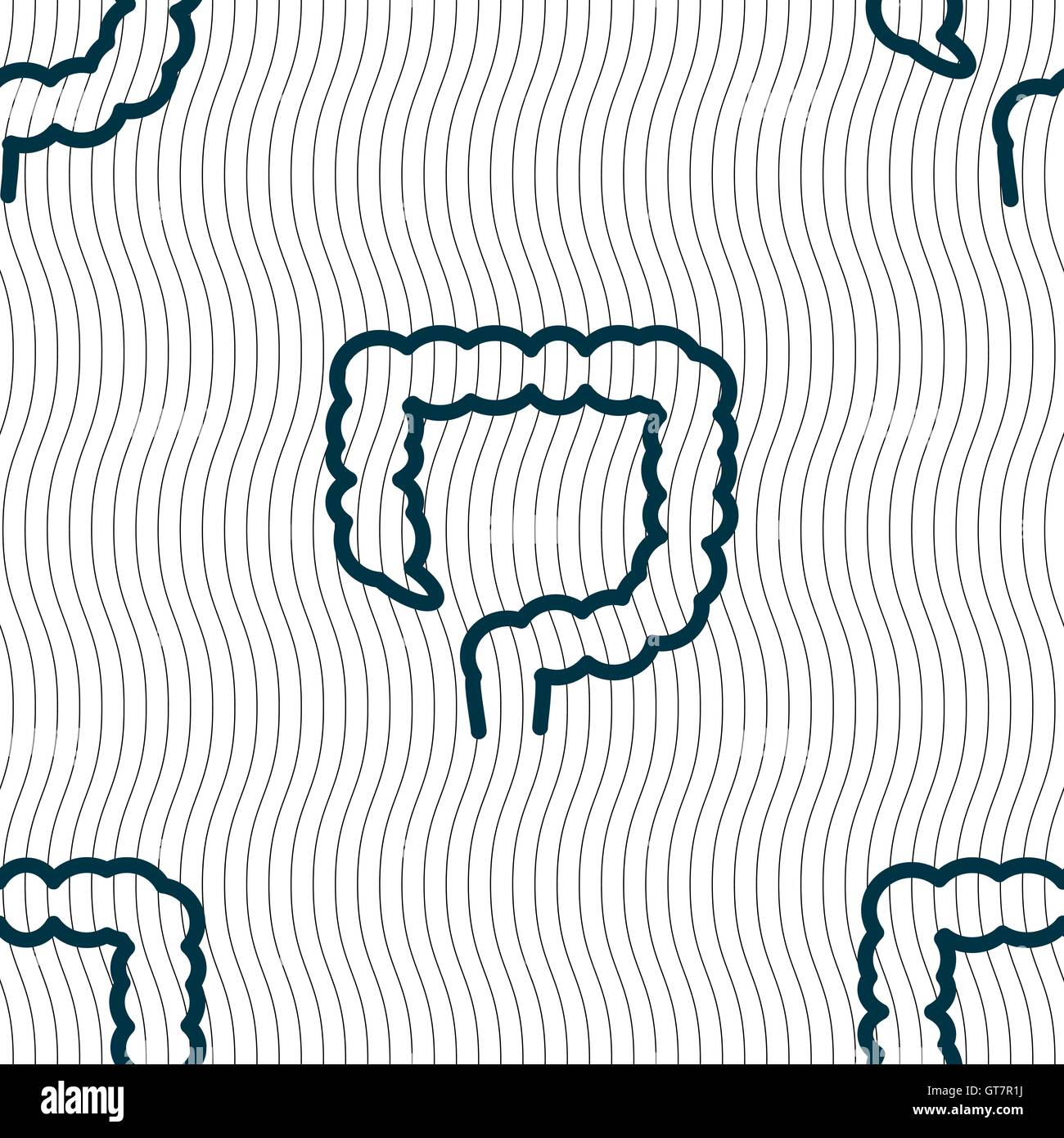 large intestine sign. Seamless pattern with geometric texture. Vector ...