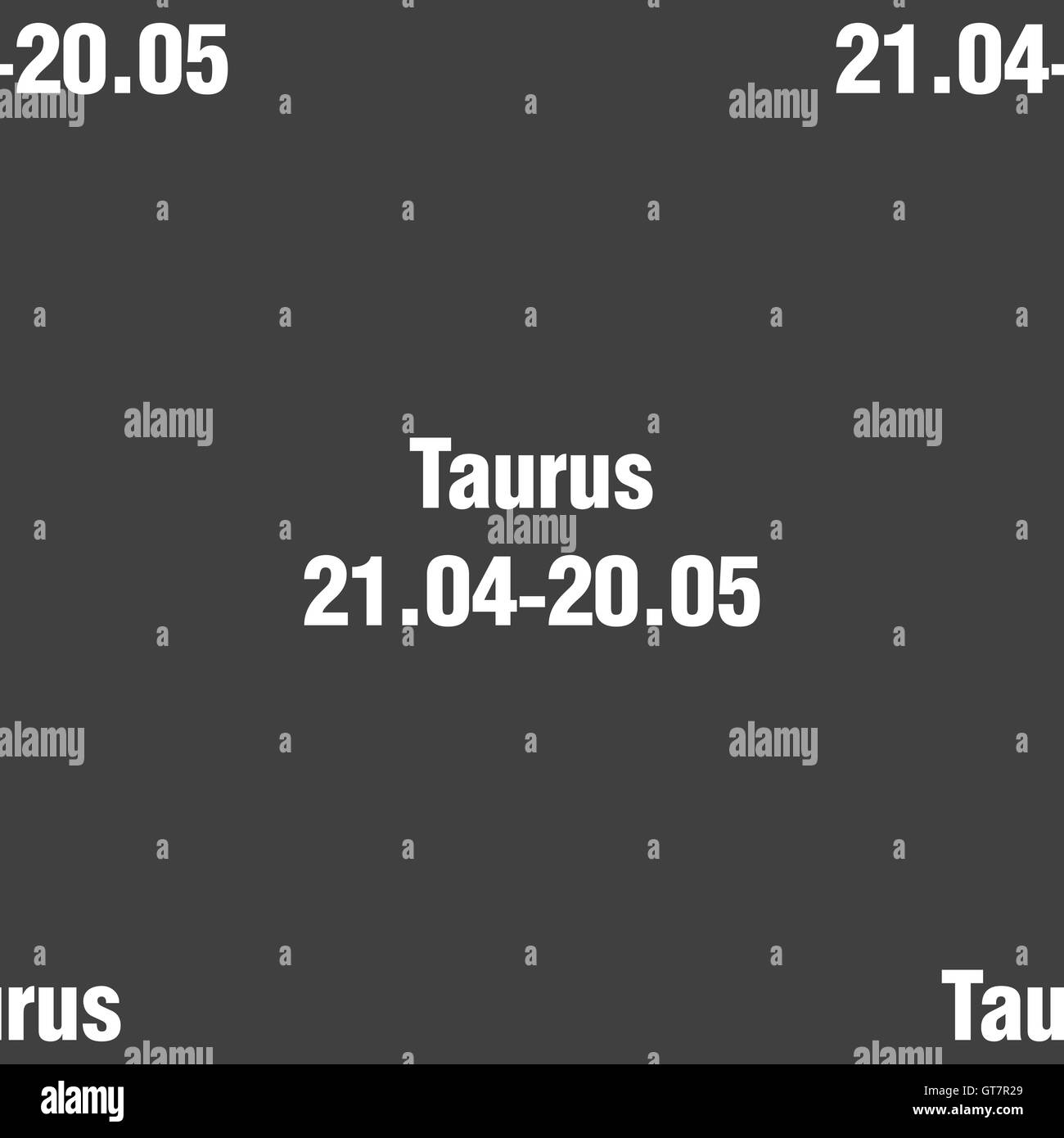 Taurus sign. Seamless pattern on a gray background. Vector Stock Vector ...