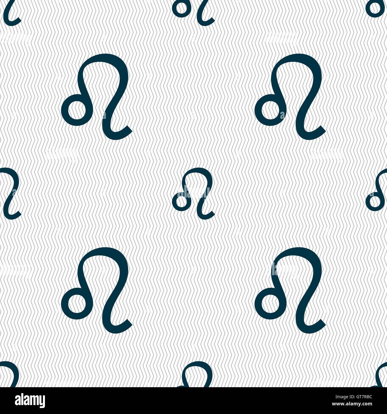 Leo zodiac sign. Seamless pattern with geometric texture. Vector Stock ...